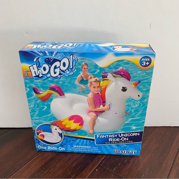 H2O Go | Other | H2o Go New Fantasy Unicorn Ride On 6x47 Inflatable ...